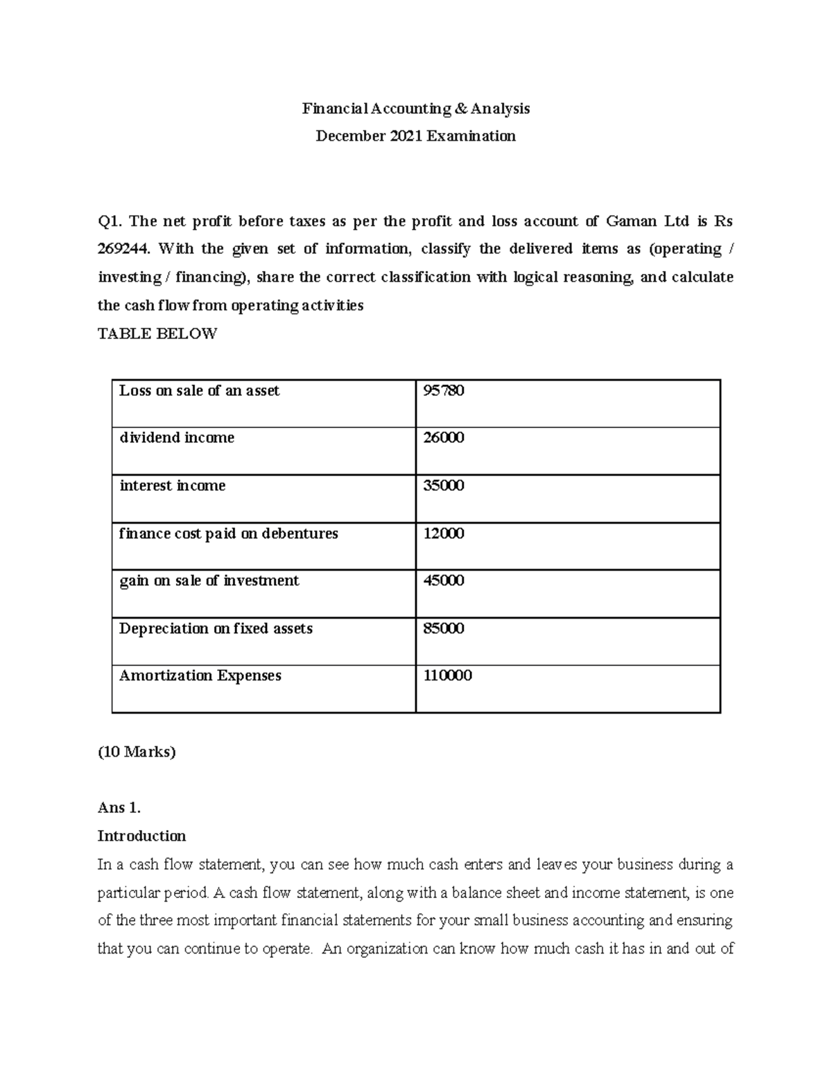 Financial-Accounting-Analysis Sample - Financial Accounting & Analysis ...