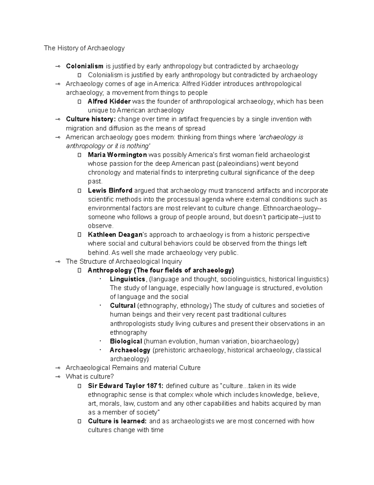 Anth 103 Notes 1 - The History of Archaeology ⇾ Colonialism is ...