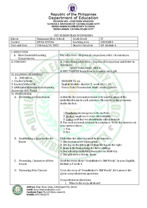 COT- Grade-4- Major- Organs-DLP - DETAILED LESSON PLAN IN SCIENCE 4 ...