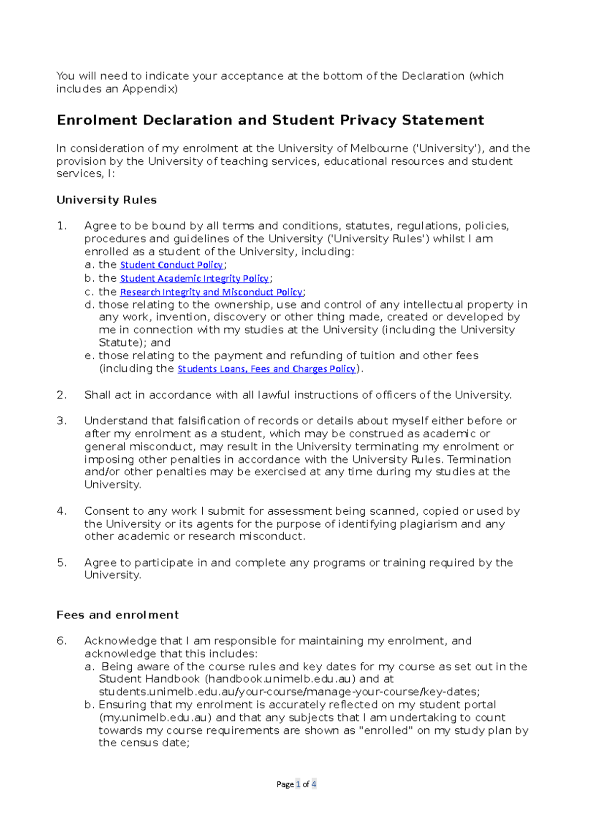 2023 Enrolment Declaration final version - You will need to indicate ...