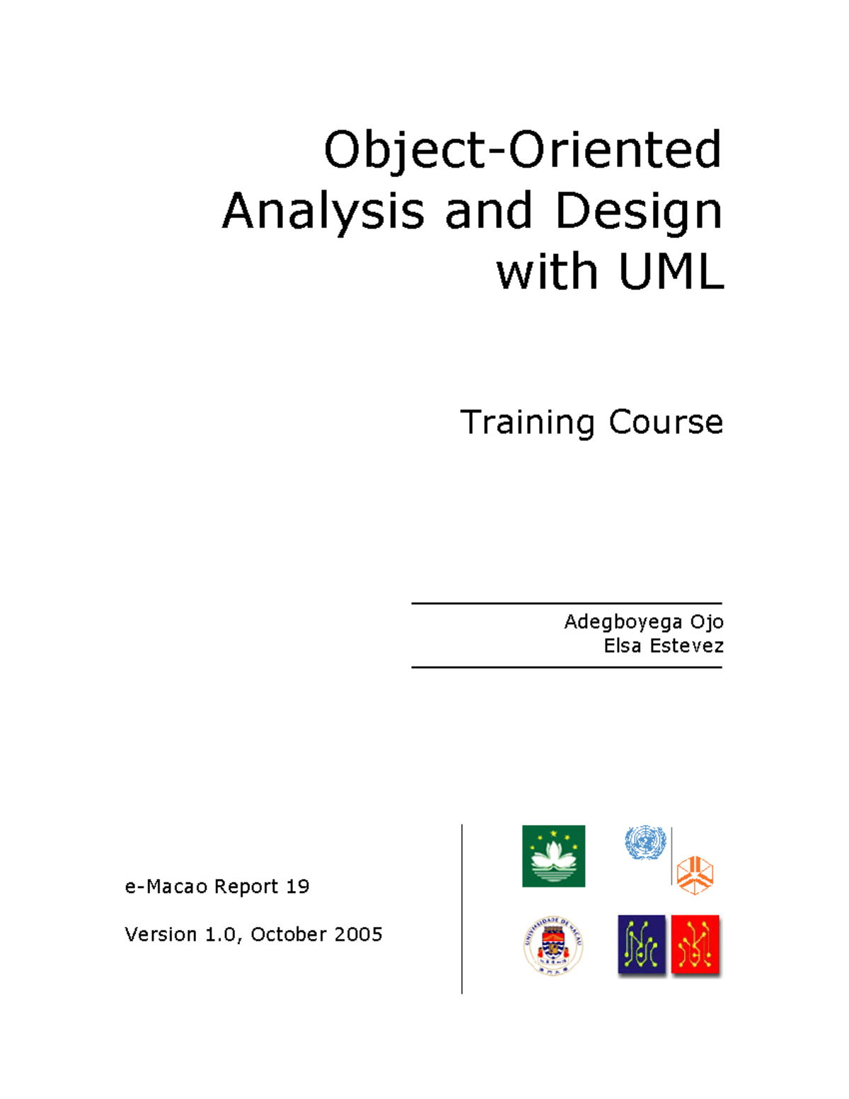1 HBT 2305 Object Oriented Analysis and Design Notes - Object Oriented ...