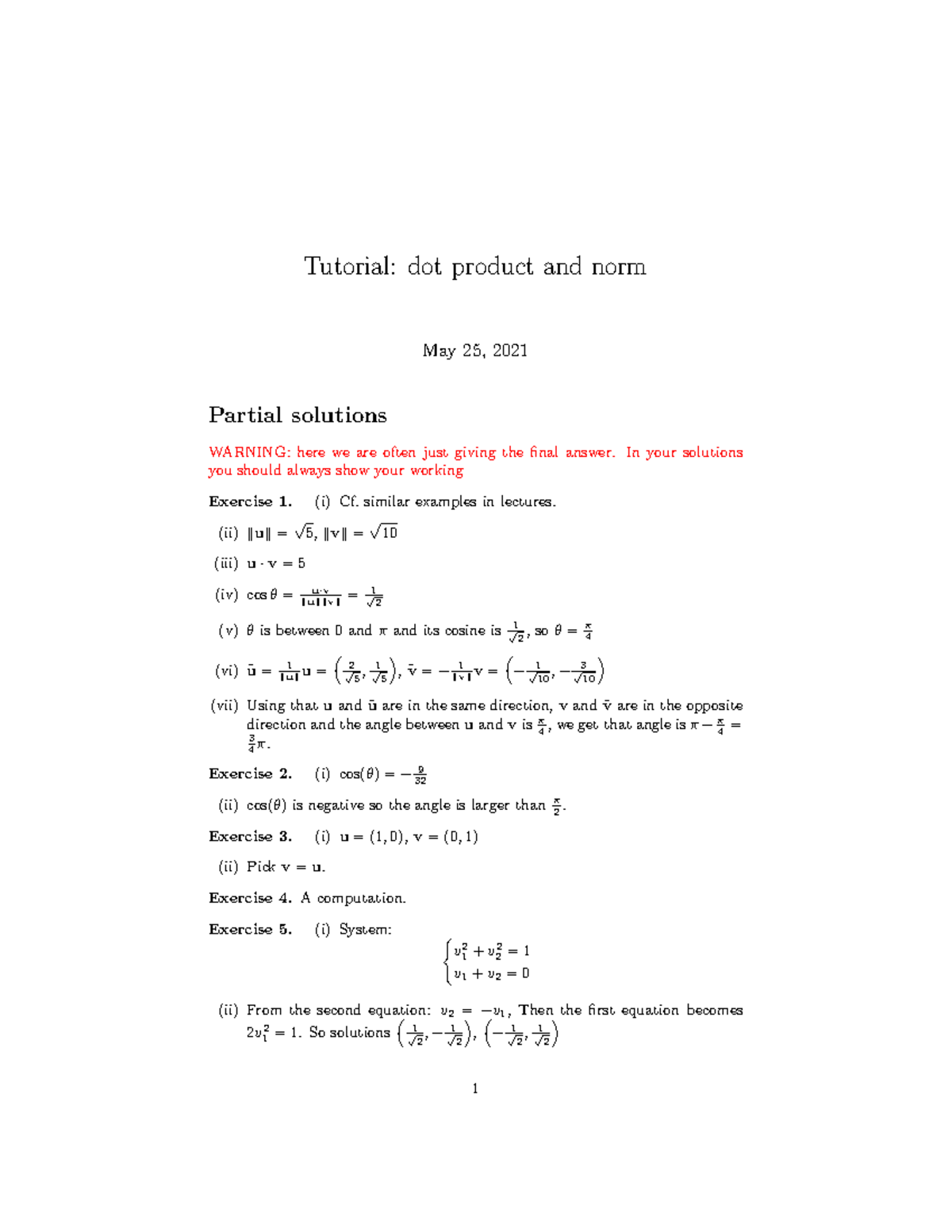 Tut 4 ps - The following entails the partial solutions to the tutorial 4 questions - Tutorial ...