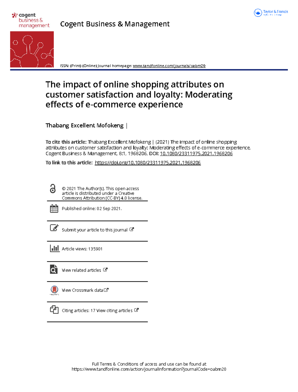 The impact of online shopping attributes on customer satisfaction and ...