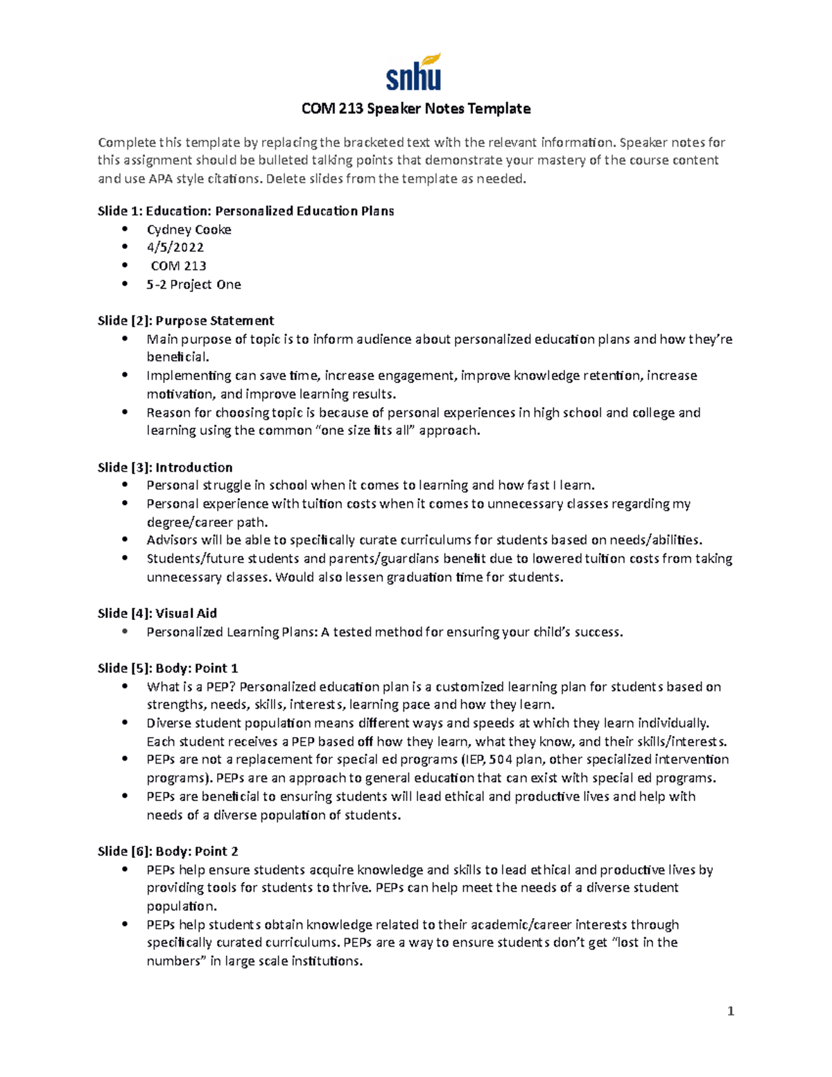 COM 213 Presentation Speaker Notes - COM 213 Speaker Notes Template ...