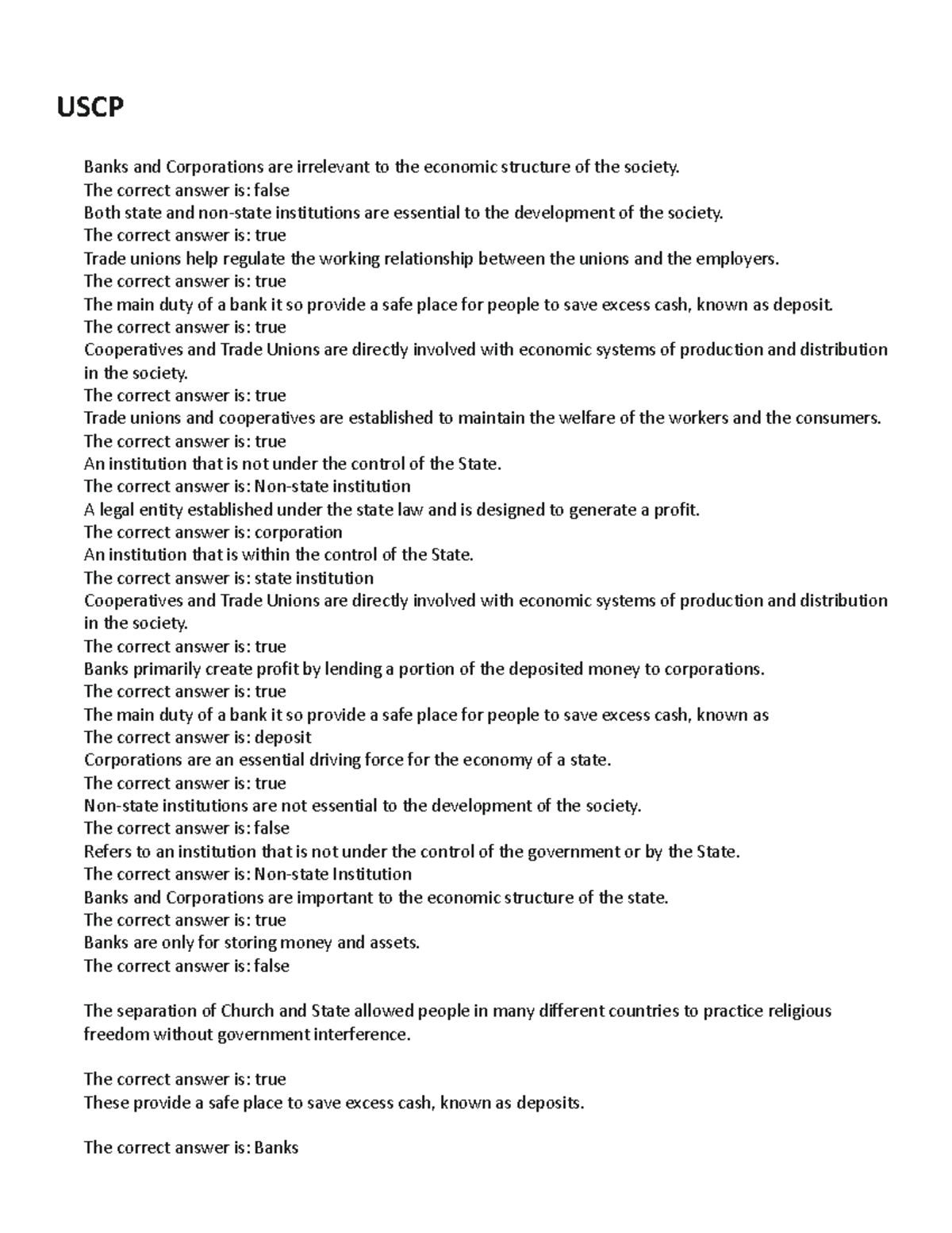 UCSP Leaks - USCP Banks and Corporations are irrelevant to the economic ...