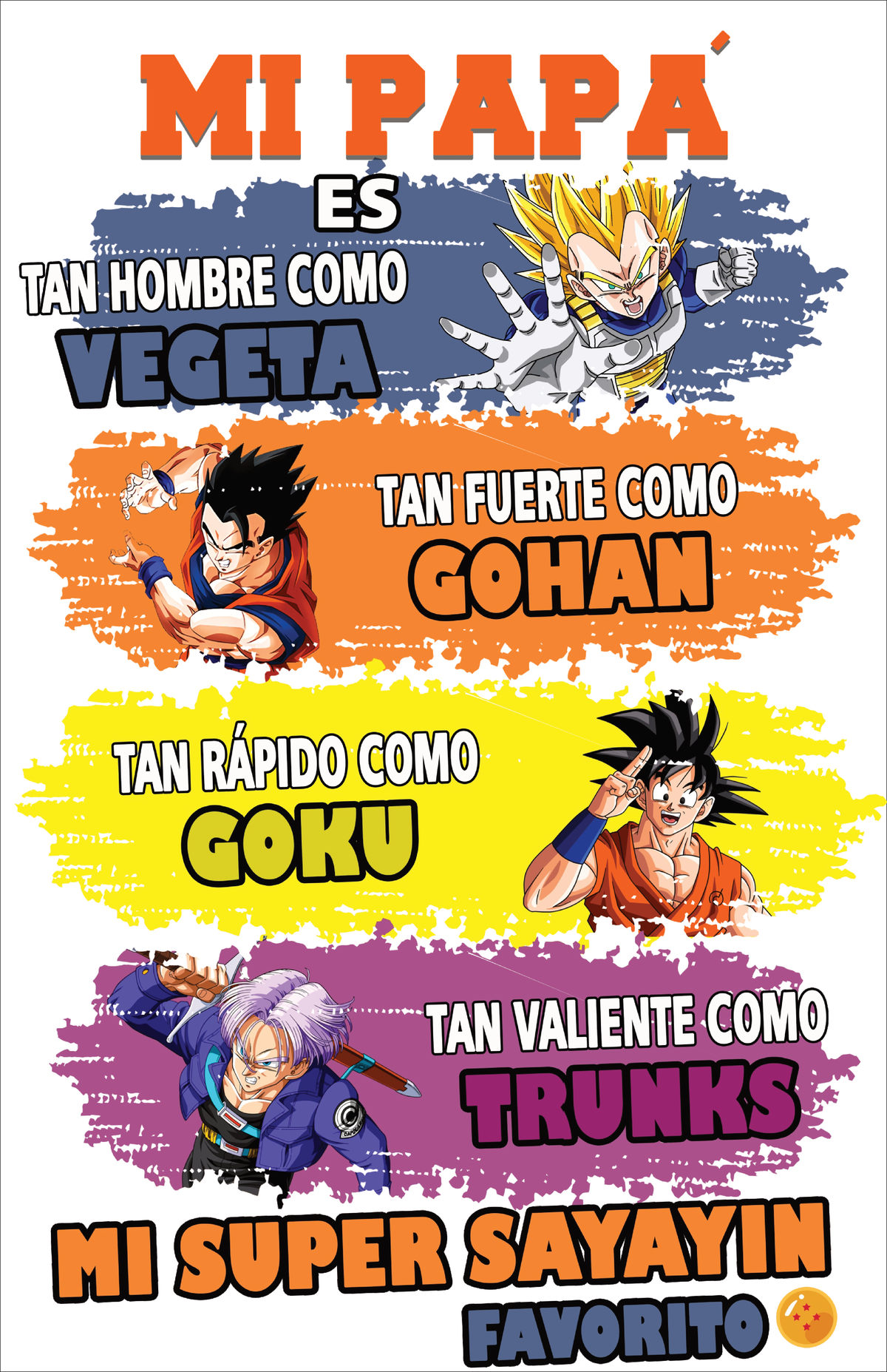 00000325-PAPA ERES dragon ball - Material didáctico - MI PAPA ES TAN ...