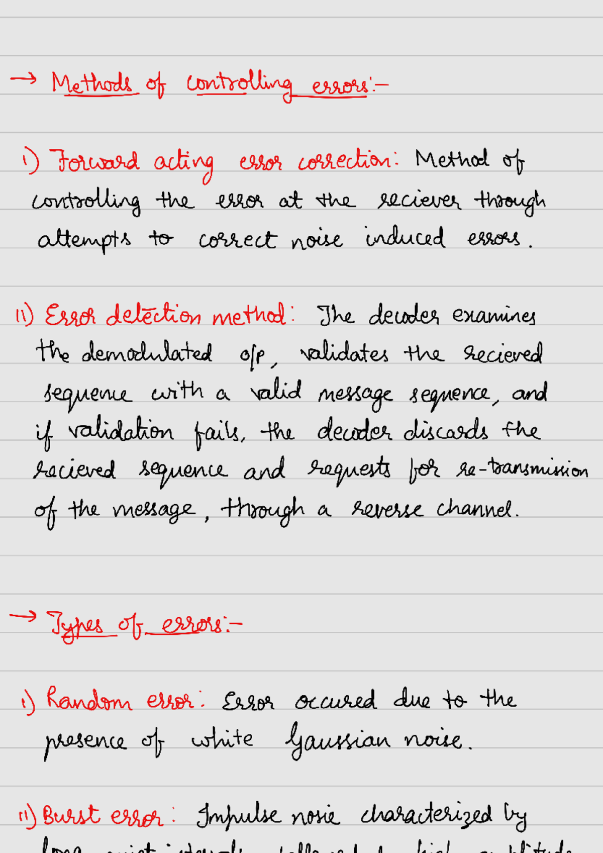 Unit-3 - Parity check coding, linear block coding..... - Methods of ...