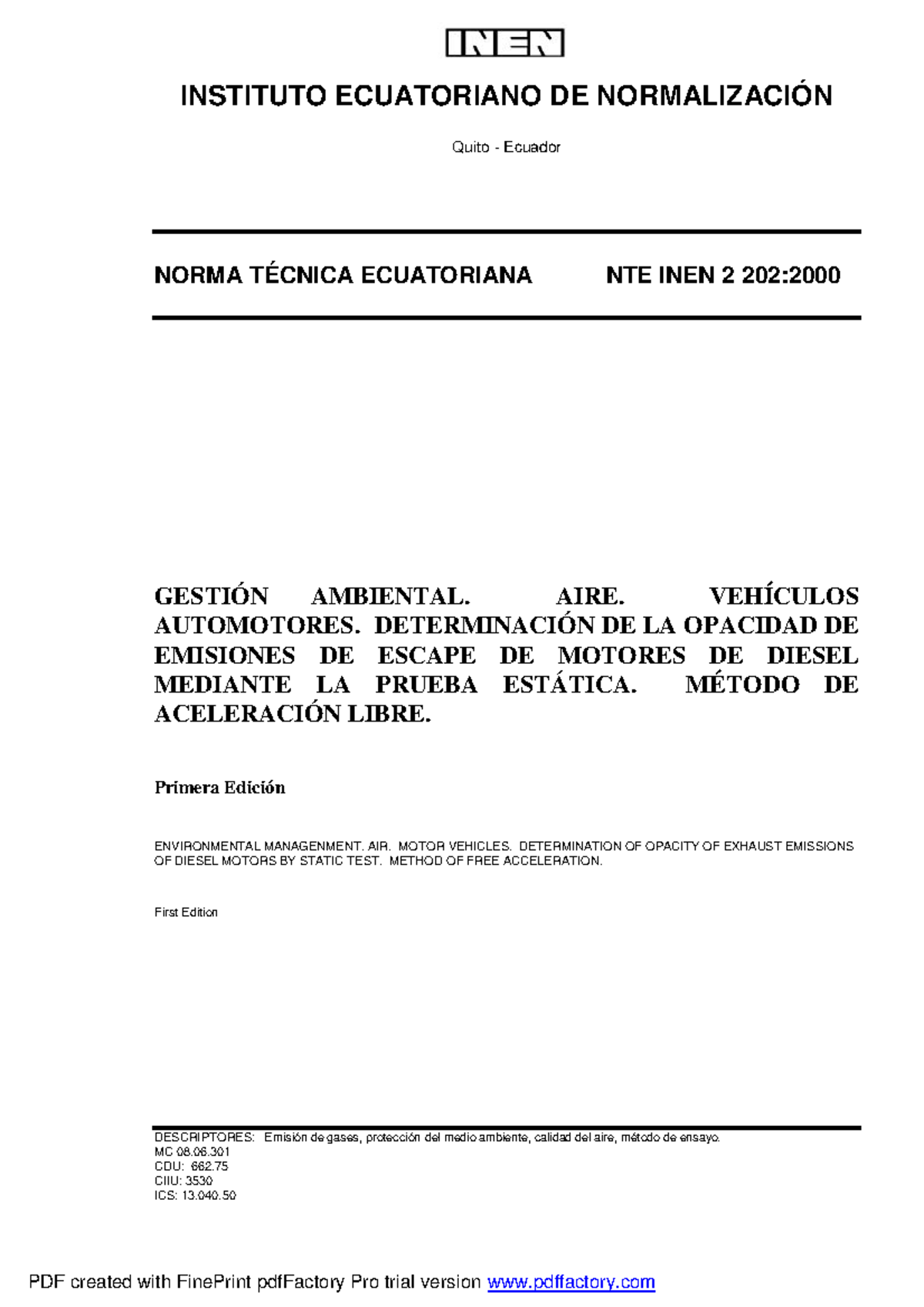 Norma-Tecnica-Ecuatoriana-NTE-INEN-2-202-2000 - INSTITUTO ECUATORIANO ...