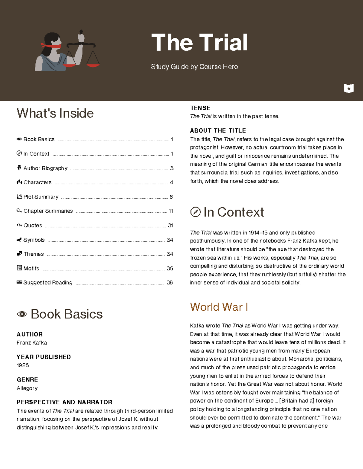 Literariness.or The-Trial - The Trial ####### Study Guide by Course ...