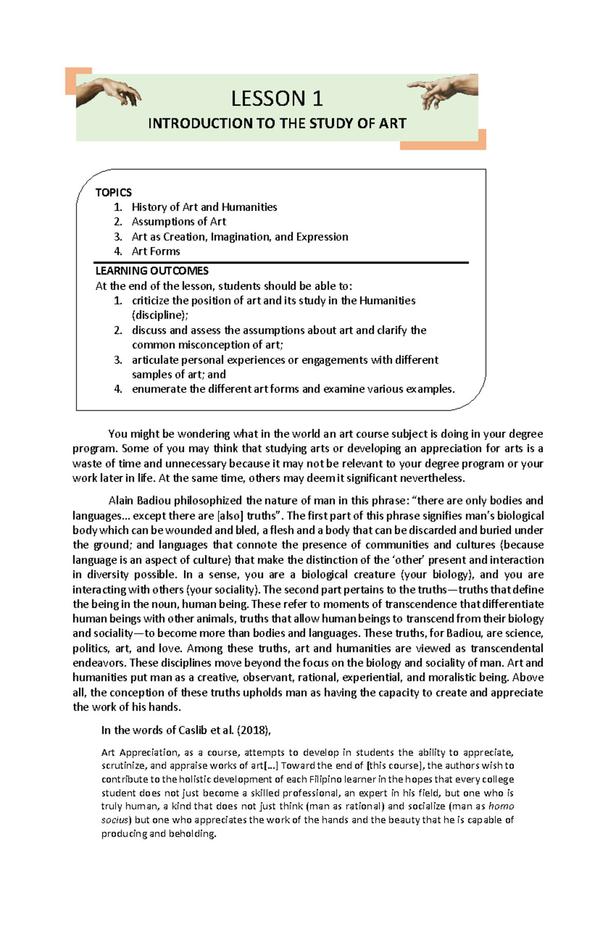 Topic 1 History of Art and Humanities - You might be wondering what in ...