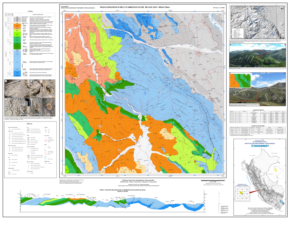 Mapa Cuadrángulo Huancayo - o o v o o o o o o o o o o v o o o o o o o o ...