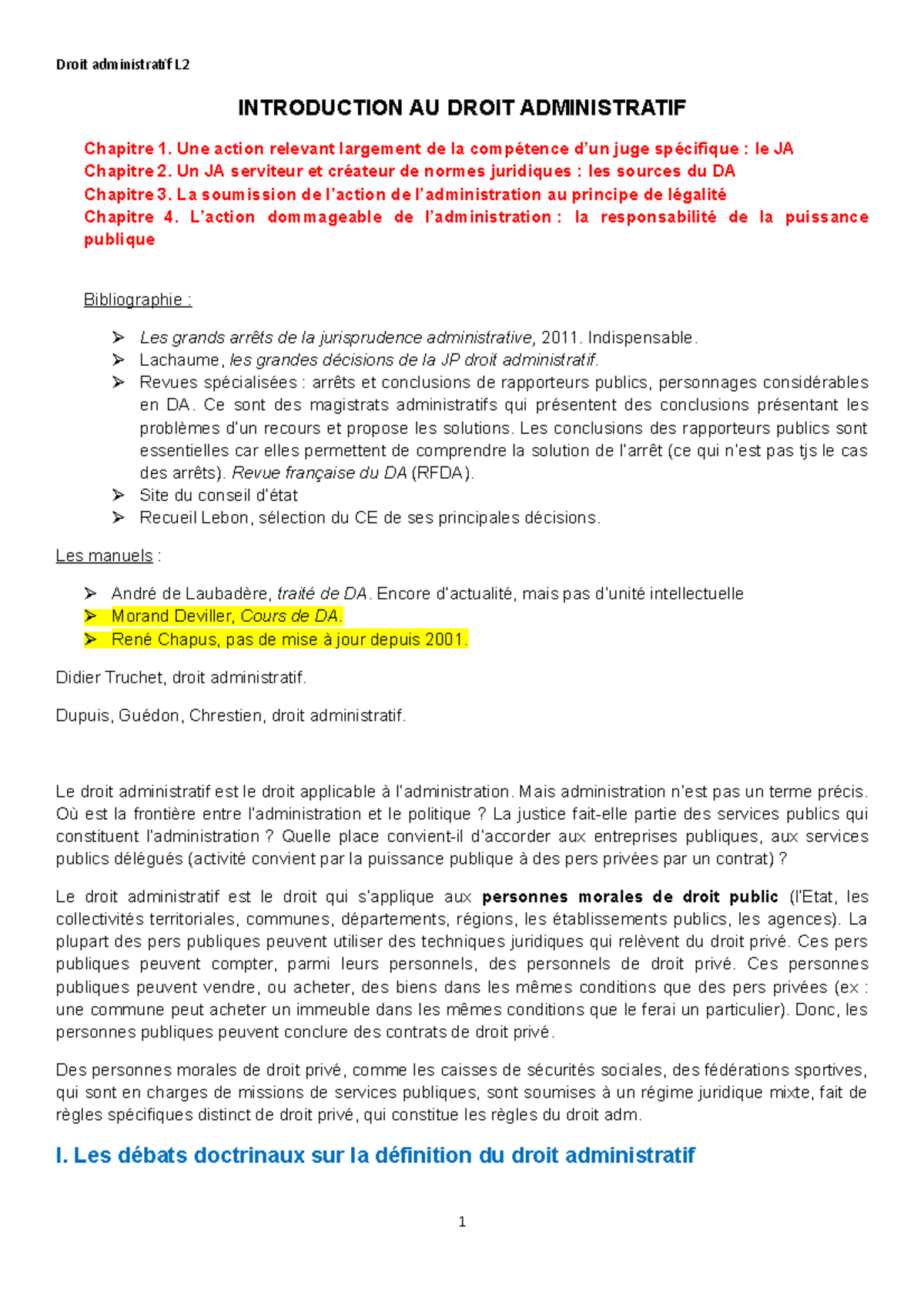 Droit Administratif Complet - INTRODUCTION AU DROIT ADMINISTRATIF ...