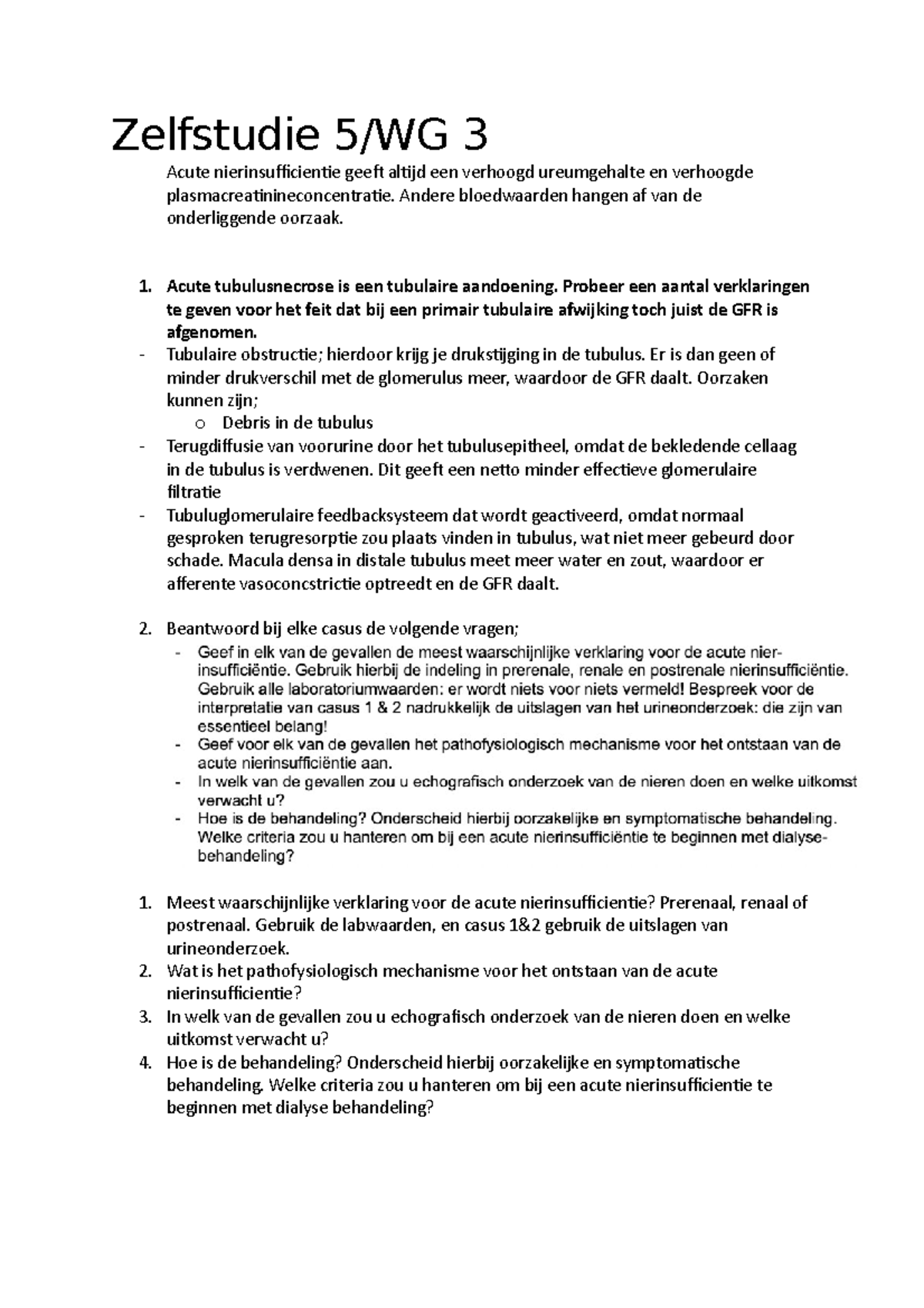 Zelfstudie 5 - Andere bloedwaarden hangen af van de onderliggende ...