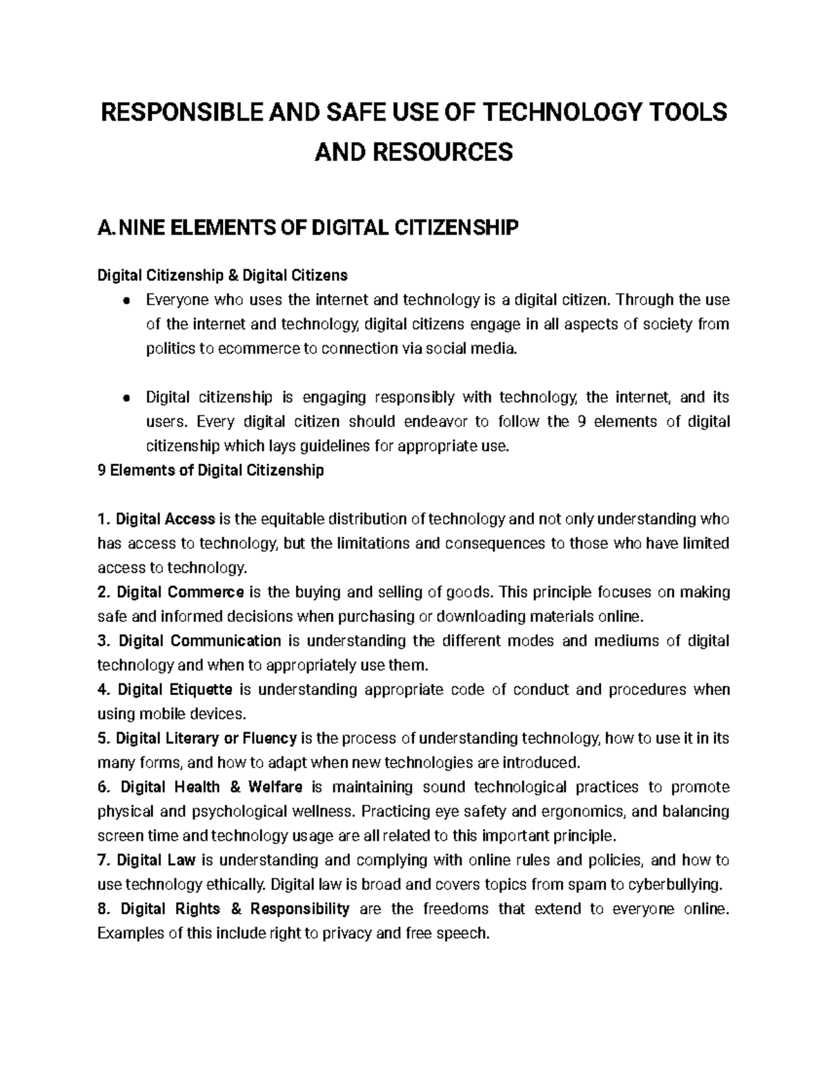 Responsible-AND-SAFE-USE-OF- Technology- Tools-AND- Resources-by- Group ...