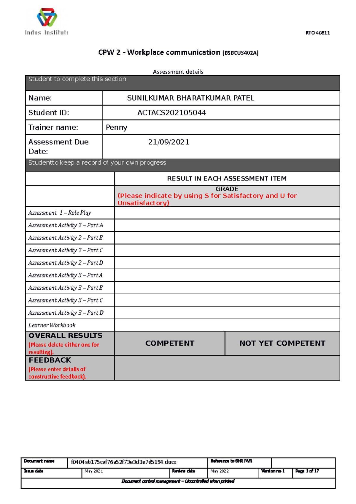 Actacs 202105044 Sunilkumar Bharatkumar Patel Competency Based ...