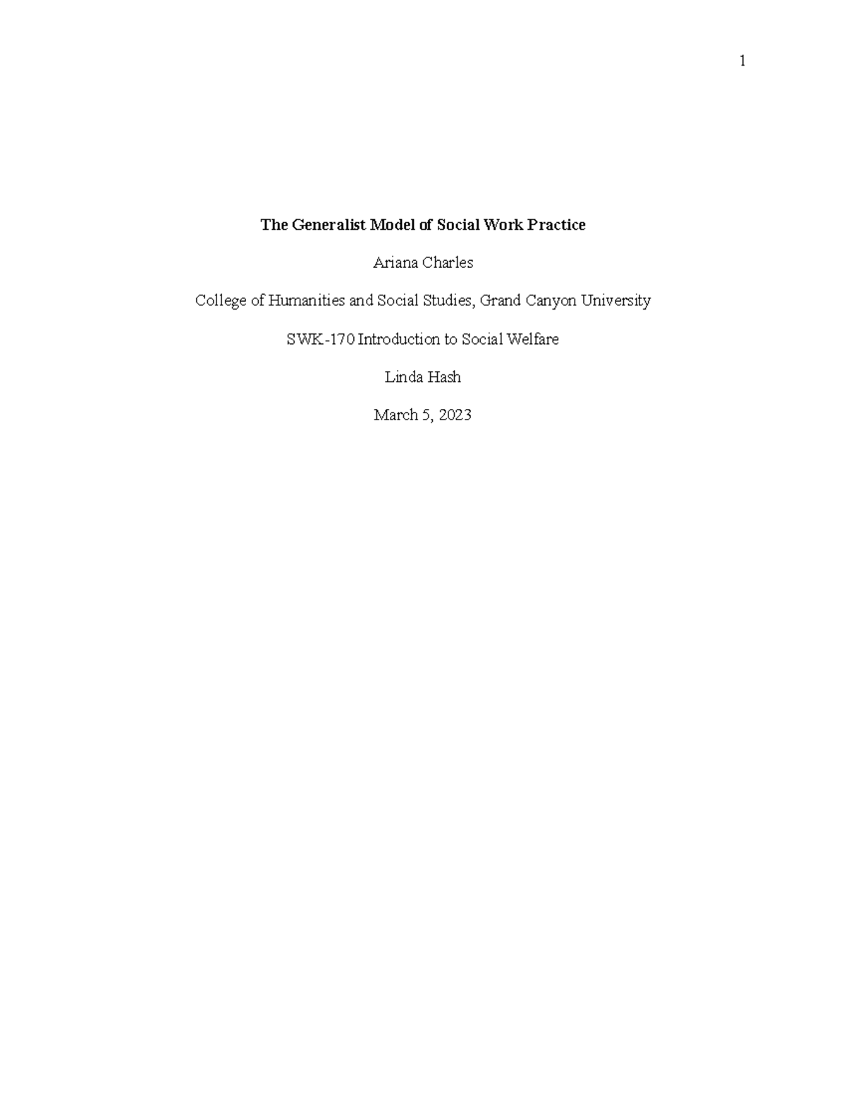 The Generalist Model of Social Work Practice - The generalist model ...