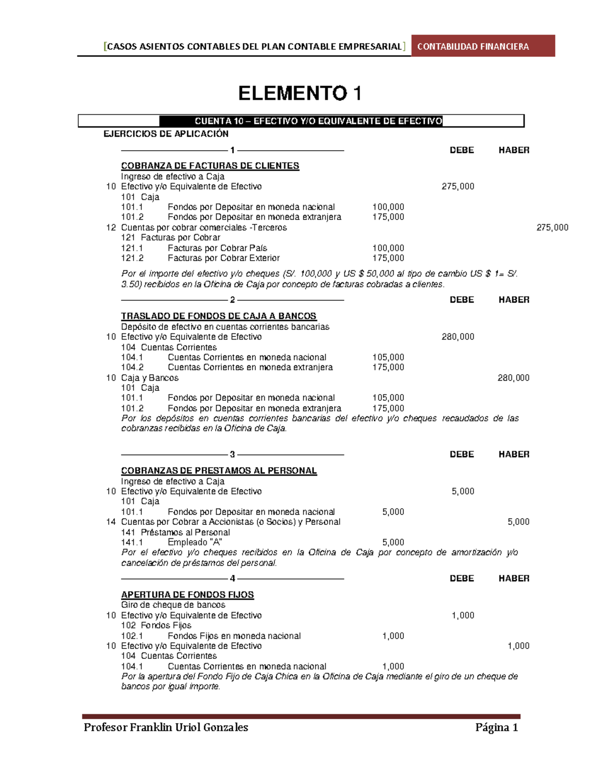 Asientos Contables CONTABILIDAD BASICA PARA PRINCIPIANTES - ELEMENTO 1 ...