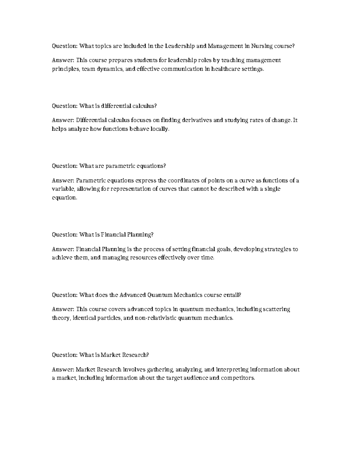 Cinchona icbm obeyable - Question: What topics are included in the Leadership and Management in ...