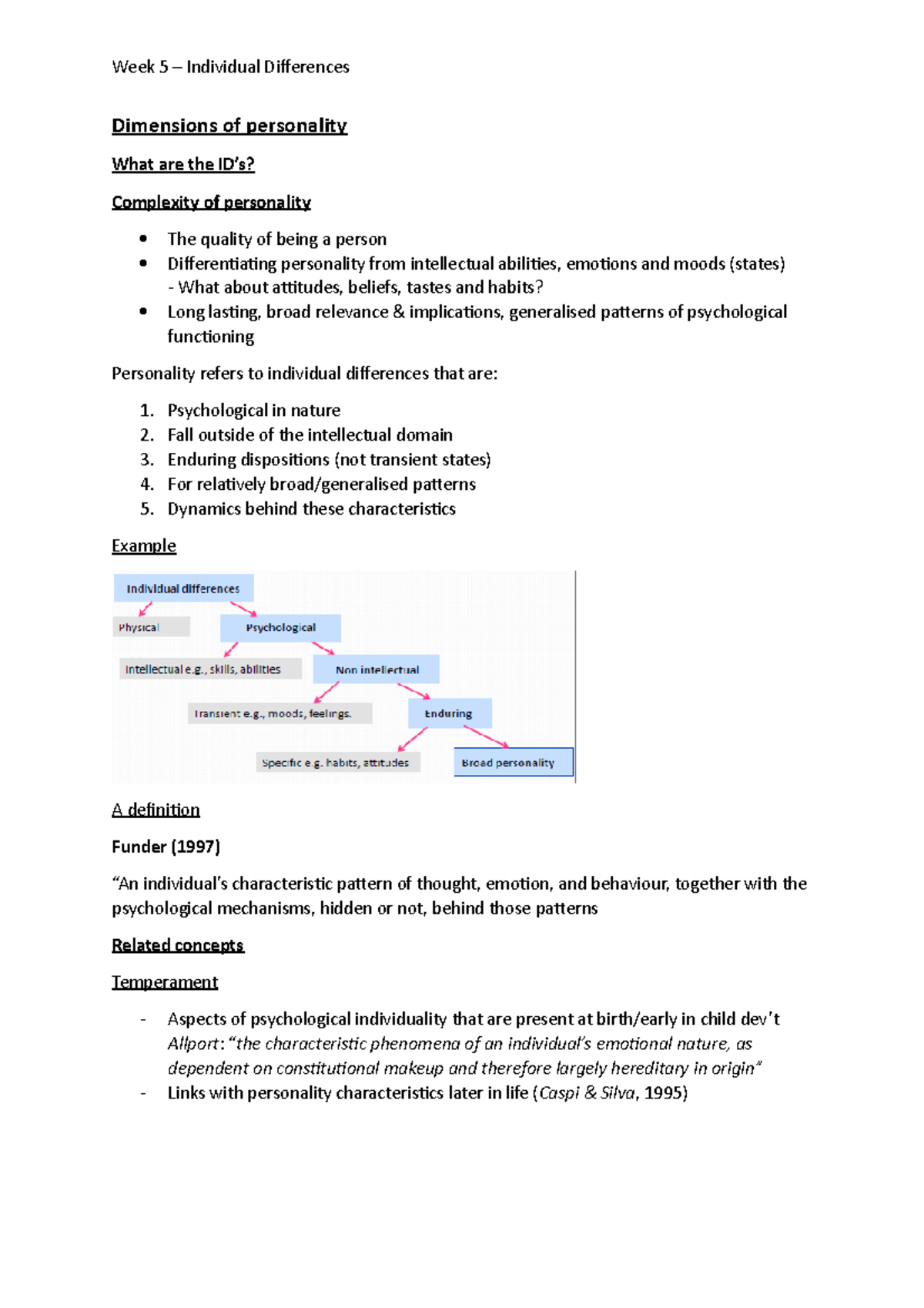 L5 - Dimensions of Personality - Week 5 – Individual Differences ...