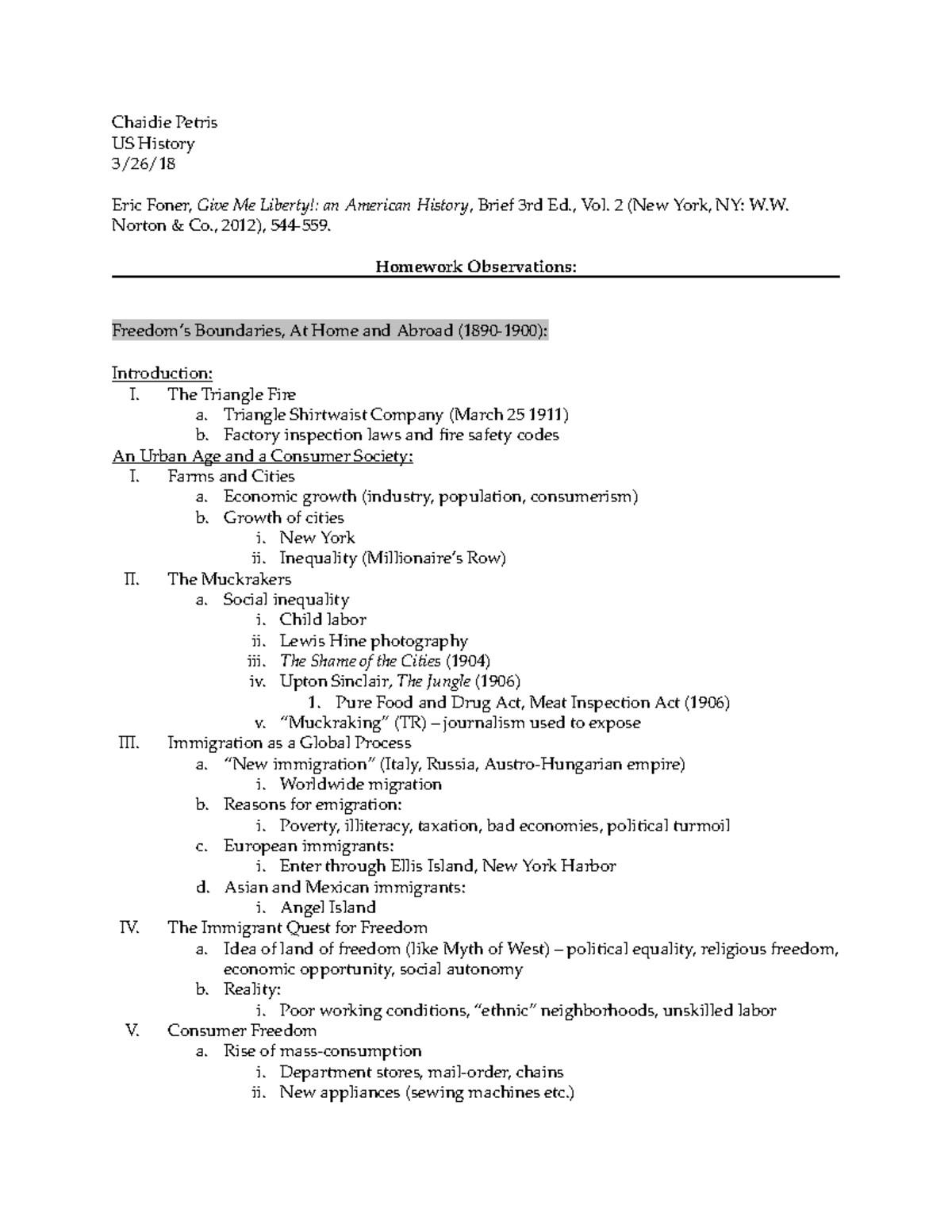 Petris 18 01 - Give Me Liberty ch 18 notes - Chaidie Petris US History ...