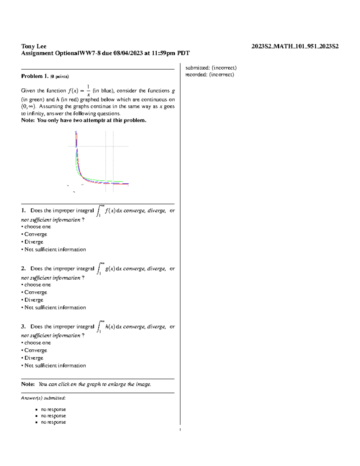 2023S2 MATH 101 951 2023S2 - Tony Lee 2023S2 MATH 101 951 2023S ...
