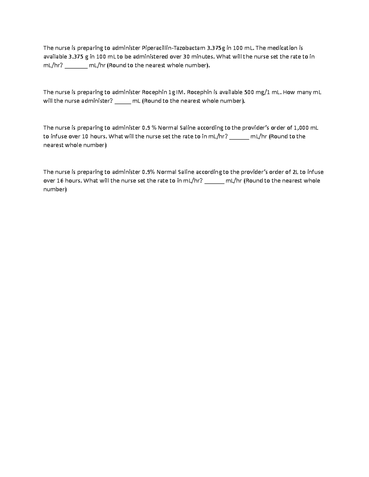 Med calc practice exam 2 - The nurse is preparing to administer ...