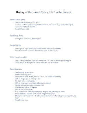 History Notes Part 3 - U HISTORY: 1877-TODAY Facts 11/1/55 – Rosa Park ...