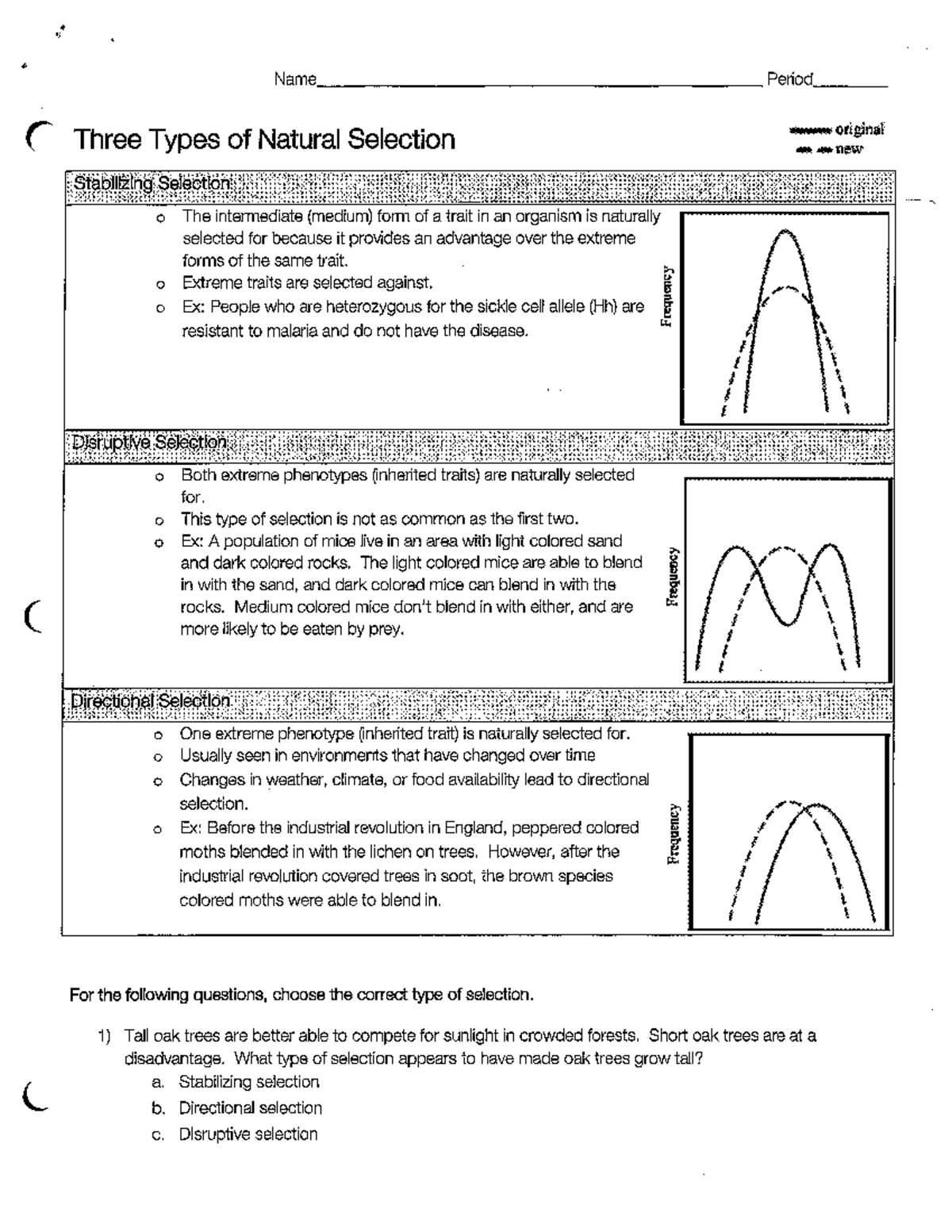 3 Types of Natural Selection-Evolution - Studocu