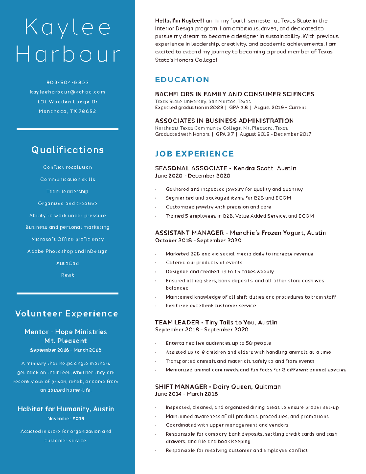 Harbour TXS Resume 2021 - EDUCATION ASSOCIATES IN BUSINESS ...
