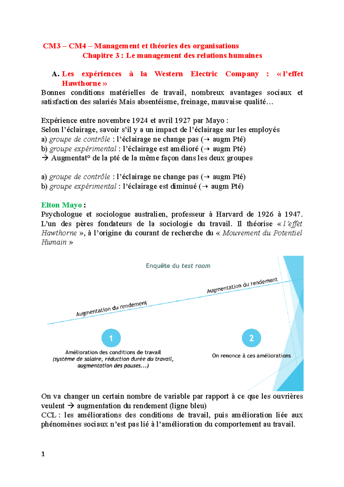 CM3-4 - chap 3 - Chapitre 3 - CM3 – CM4 – Management et théories des organisations Chapitre 3 ...