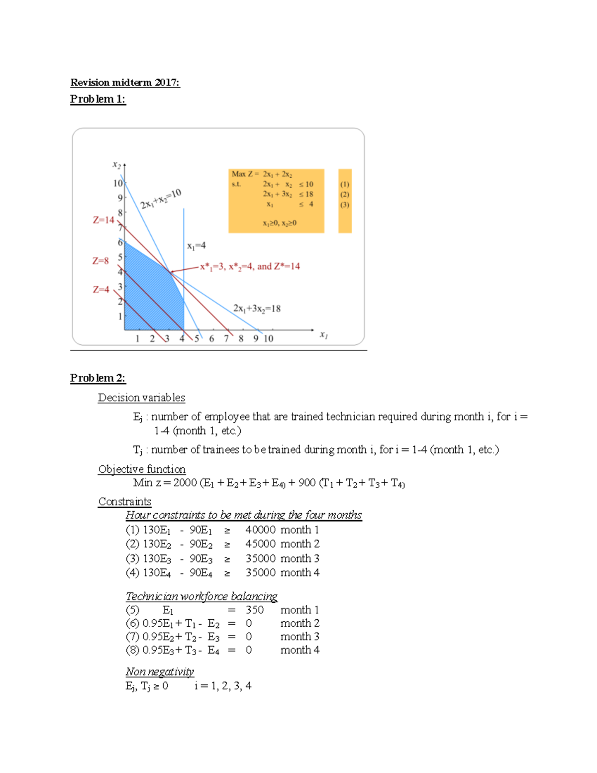 Midterm exam July 2018, answers - Revision midterm 2017: Problem 1 ...