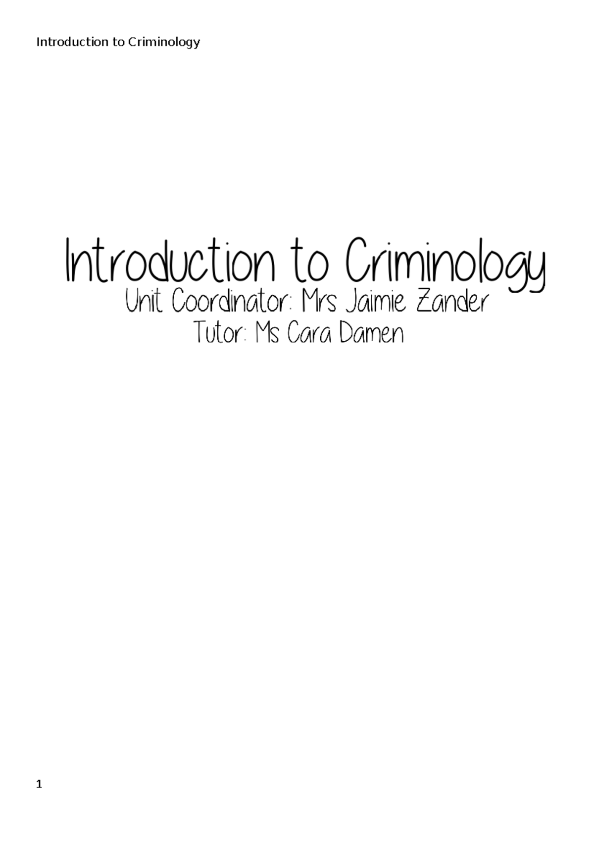 Introduction to Criminology - Topic 1 – What is Criminology and Crime ...