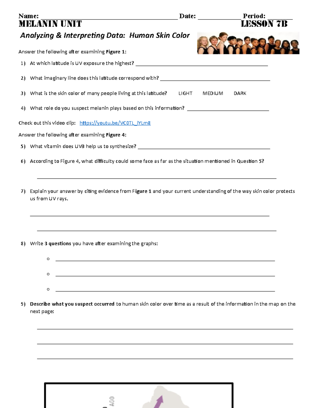 Copy of Melanin UV Human Skin Color Inquiry Student (Fermanich) - Name ...