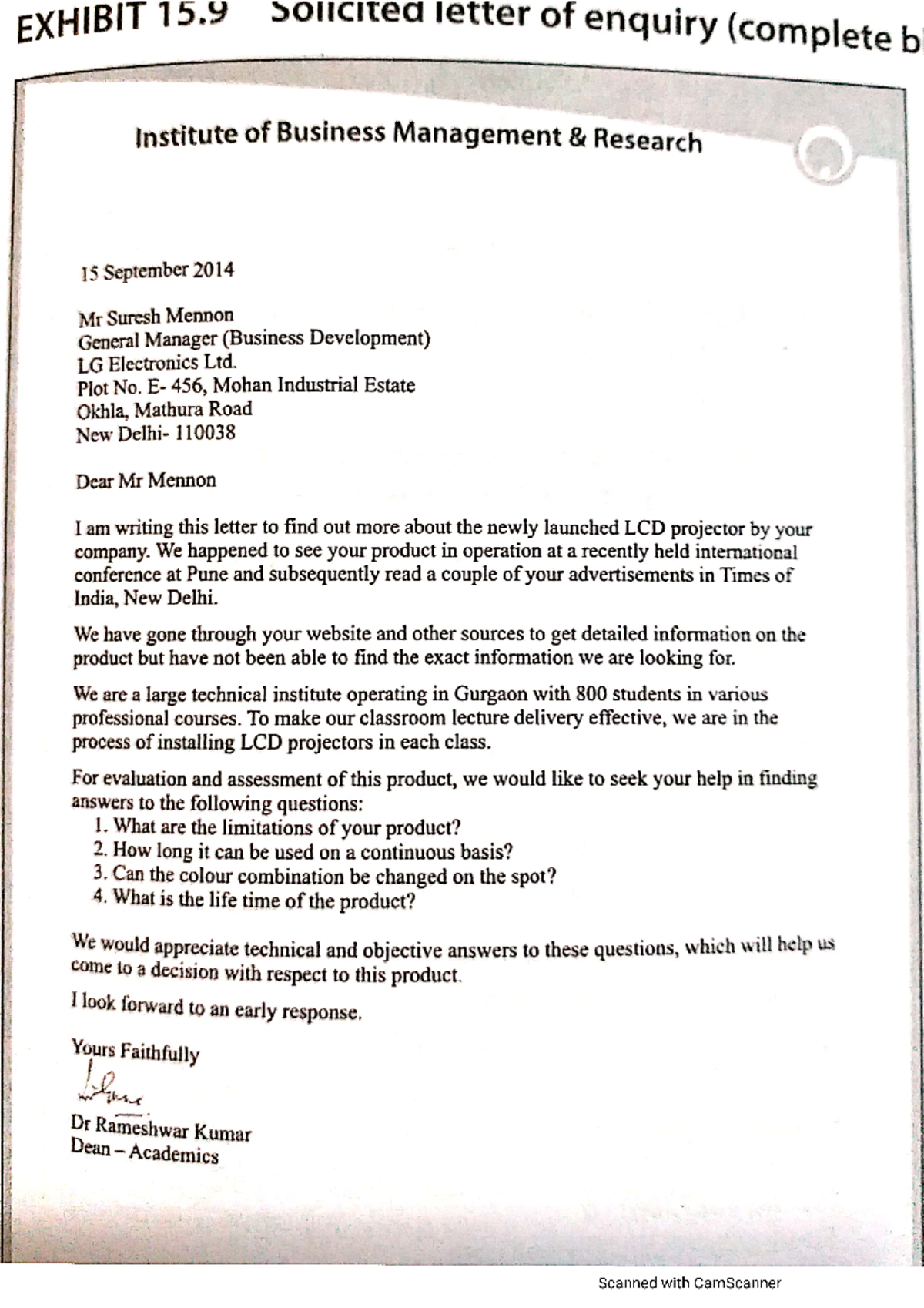 Letter format - English, chemistry, botany ,zoology, physics, - Studocu
