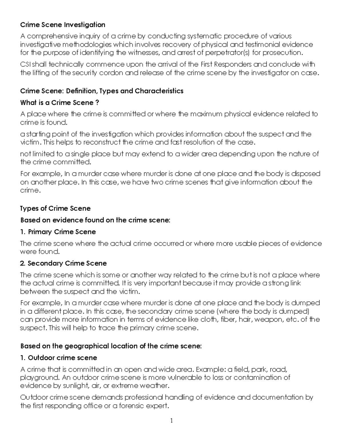 Crime Scene Investigation transcript - Crime Scene Investigation A ...