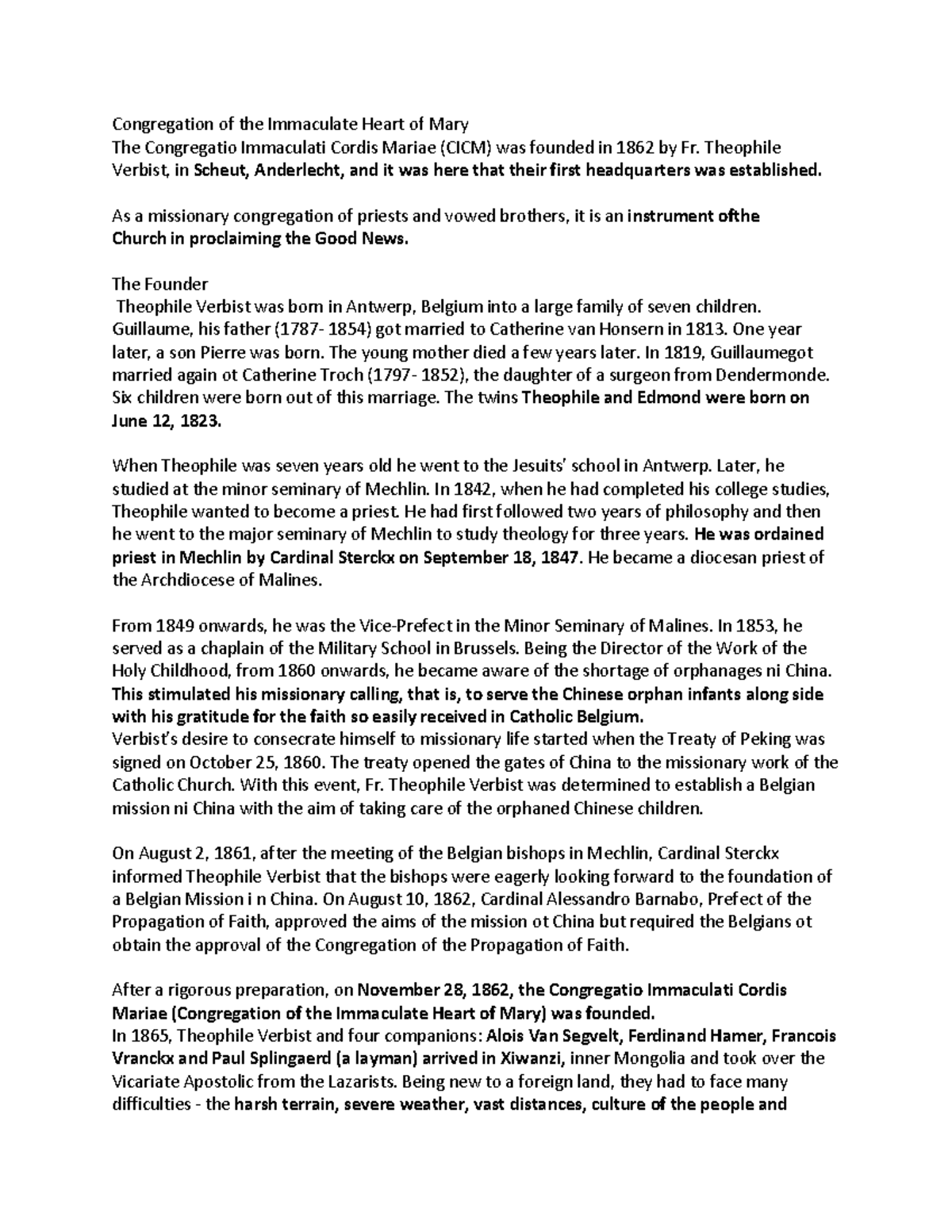 Reviewer-Prelims-CFE4 - Congregation of the Immaculate Heart of Mary ...