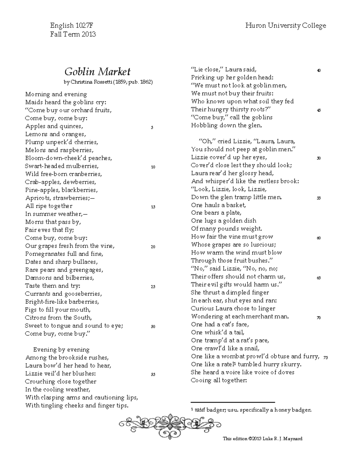 Goblinmarket - Cerpen - ‘Goblin Market’ is probably the most famous ...