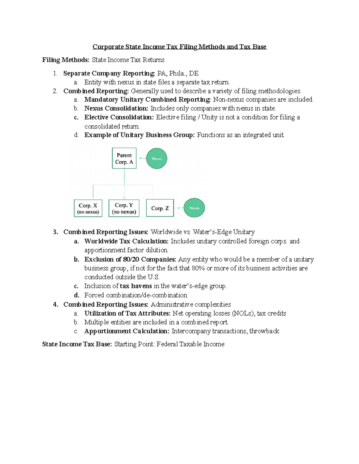 Cost SALT Basics - Instructor: Jonathan Liss - Corporate State Income ...