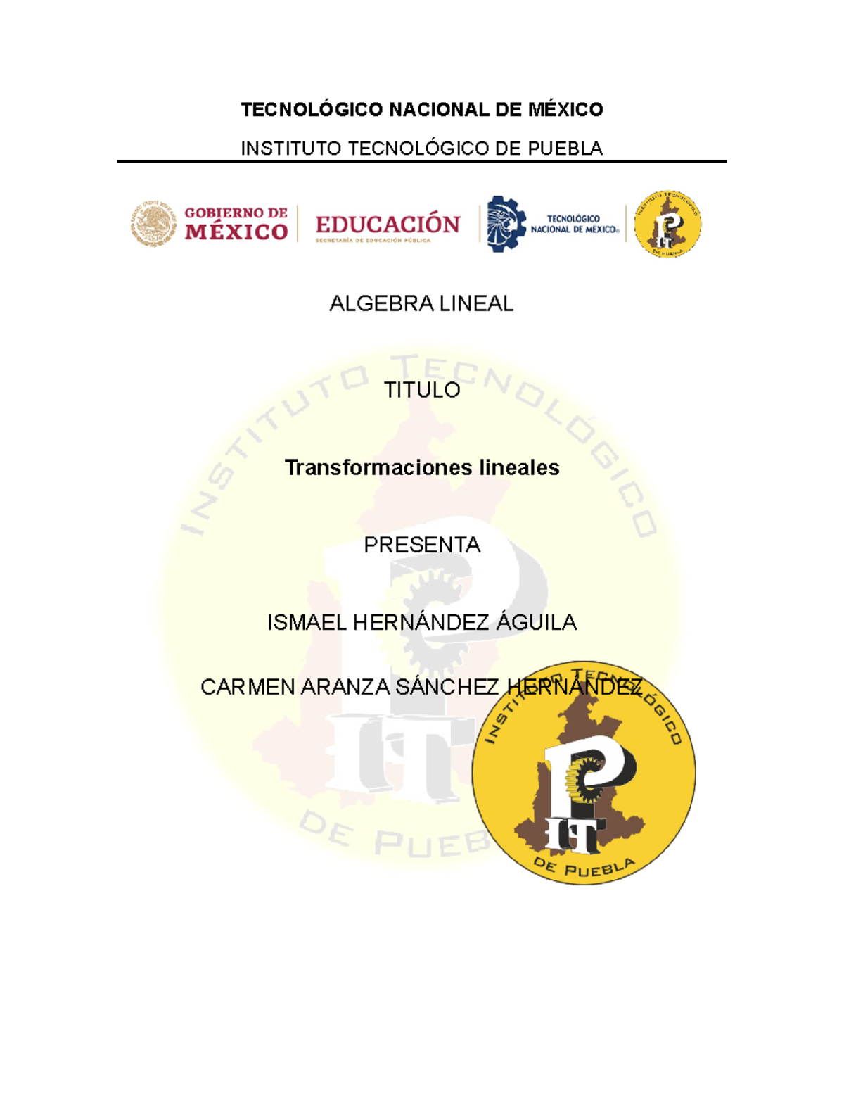 Unidad 5 - TECNOLÓGICO NACIONAL DE MÉXICO INSTITUTO TECNOLÓGICO DE ...