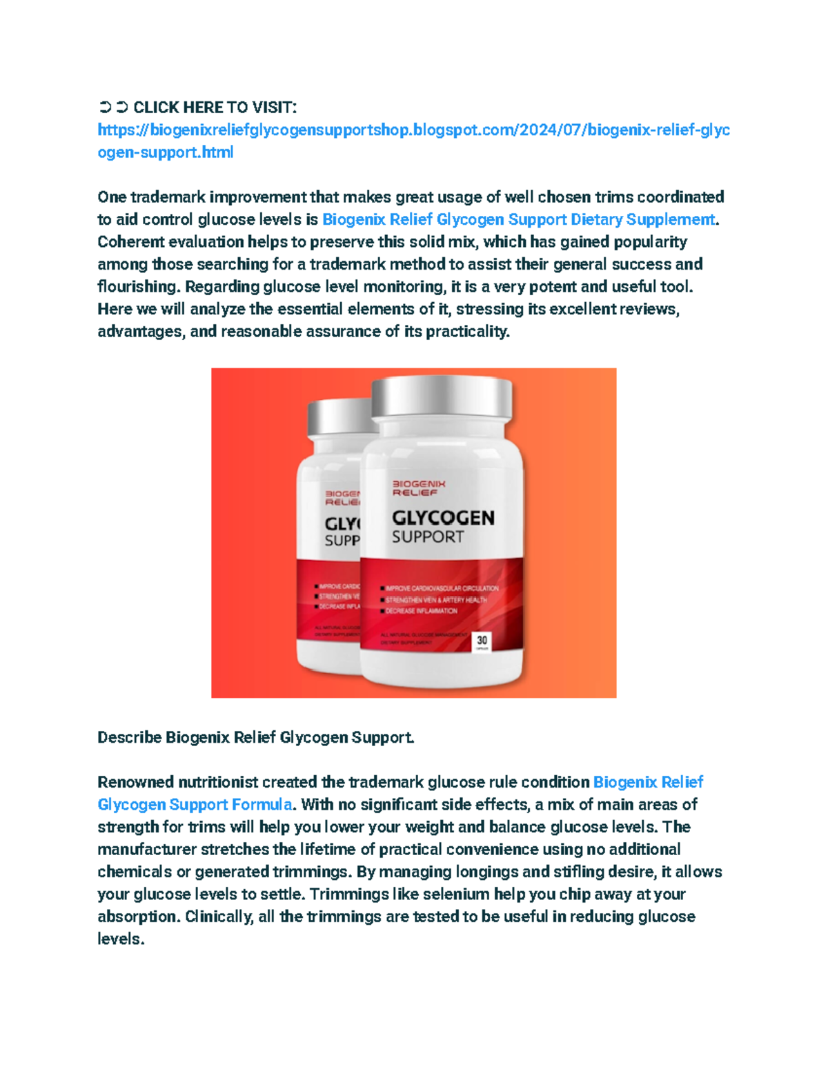 Biogenix Relief Glycogen Support Expert Opinions - CLICK HERE TO VISIT ...