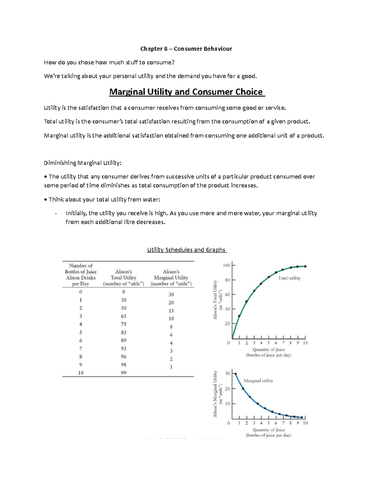 Chapter 6 – Consumer Behaviour - Chapter 6 – Consumer Behaviour How do you chose how much stuff ...