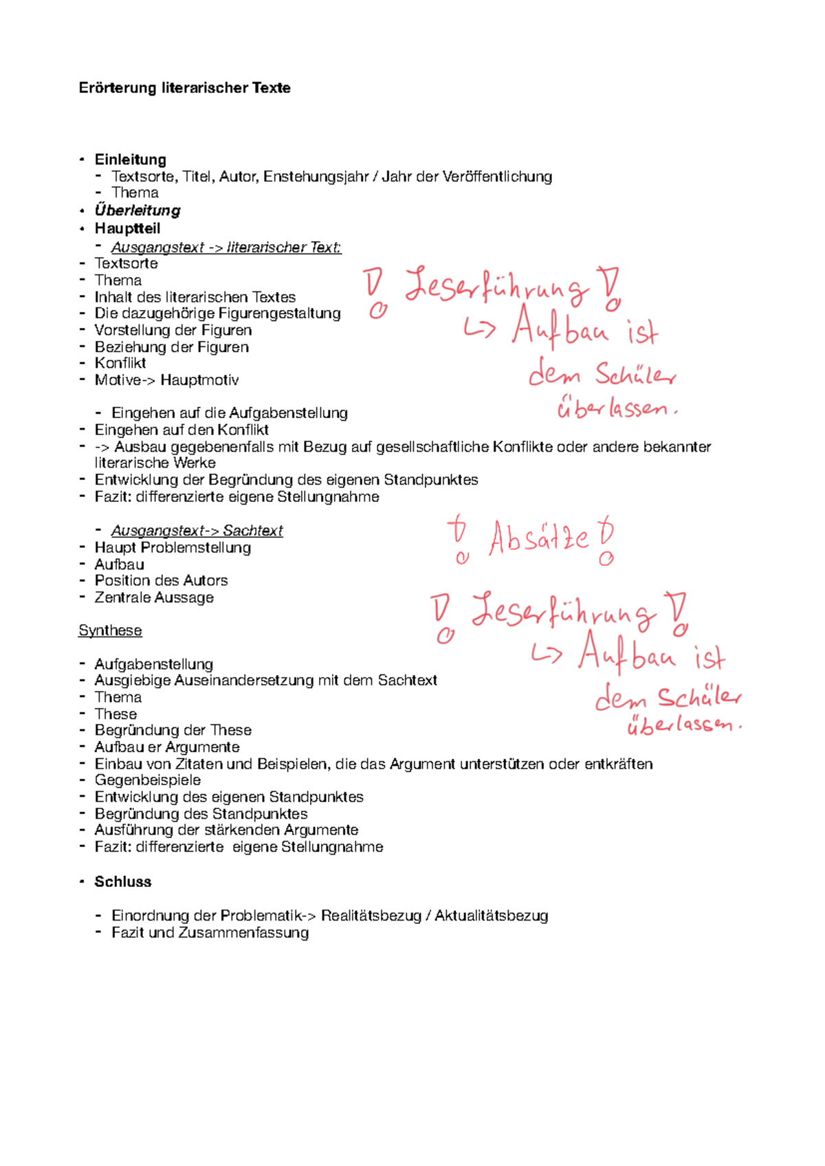 Erörterung literarischer Texte - Erörterung literarischer Texte ...