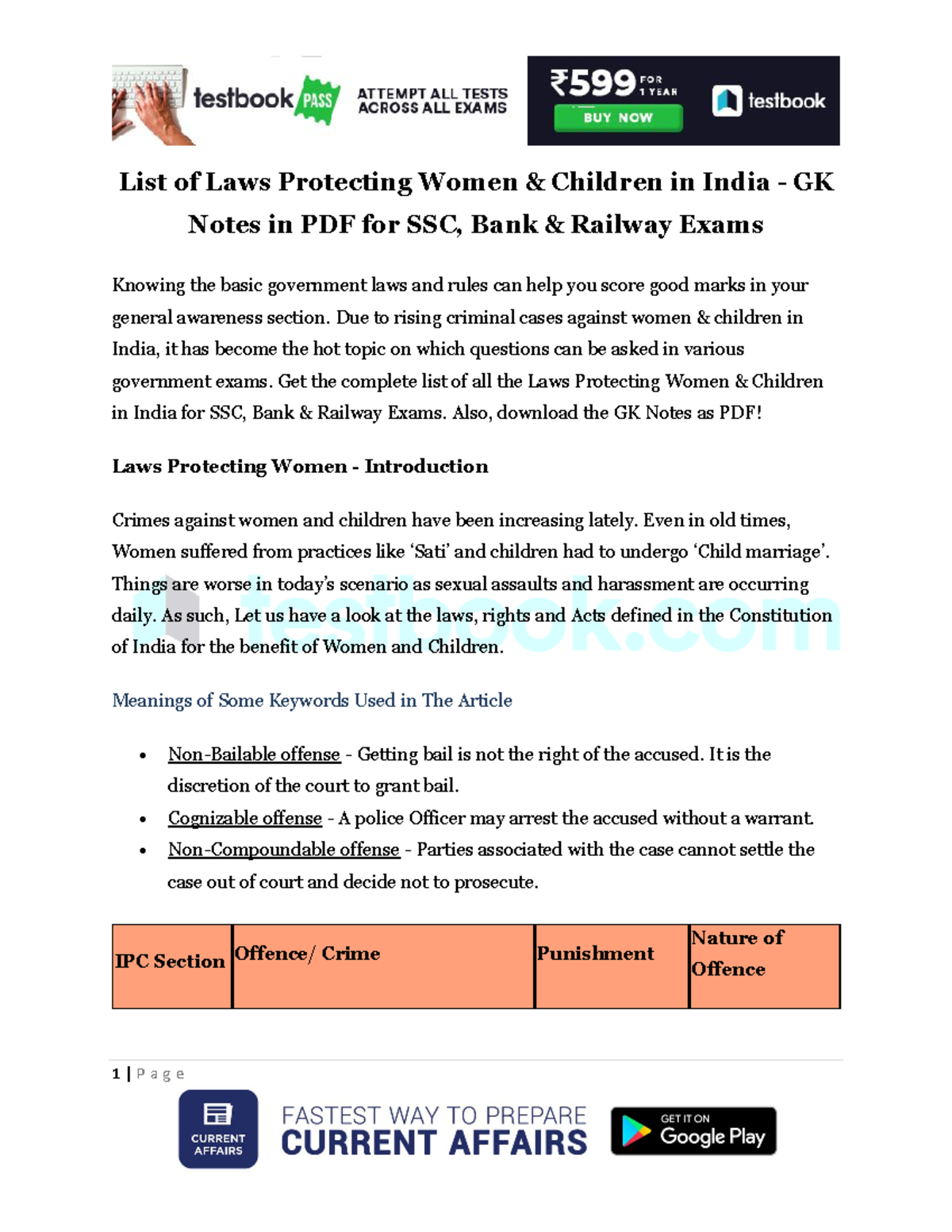 Laws Protecting Women Children in India - List of Laws Protecting Women ...