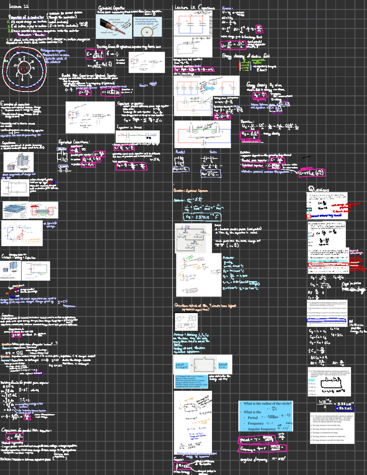 Phys1004notes Lecture 11 And Lecture 12 Notes Lecture 11 Cylindrical Capacitor Lecture 12