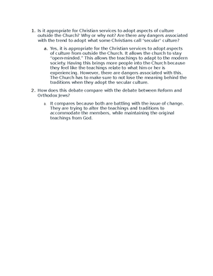 Study Guide - Judaism - Dr. Erin Darby, Textbook - Guy L. Beck ...