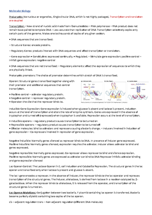 Module 1 Lectorial Questions - Molecular Biology - Module 1 - Lectorial ...