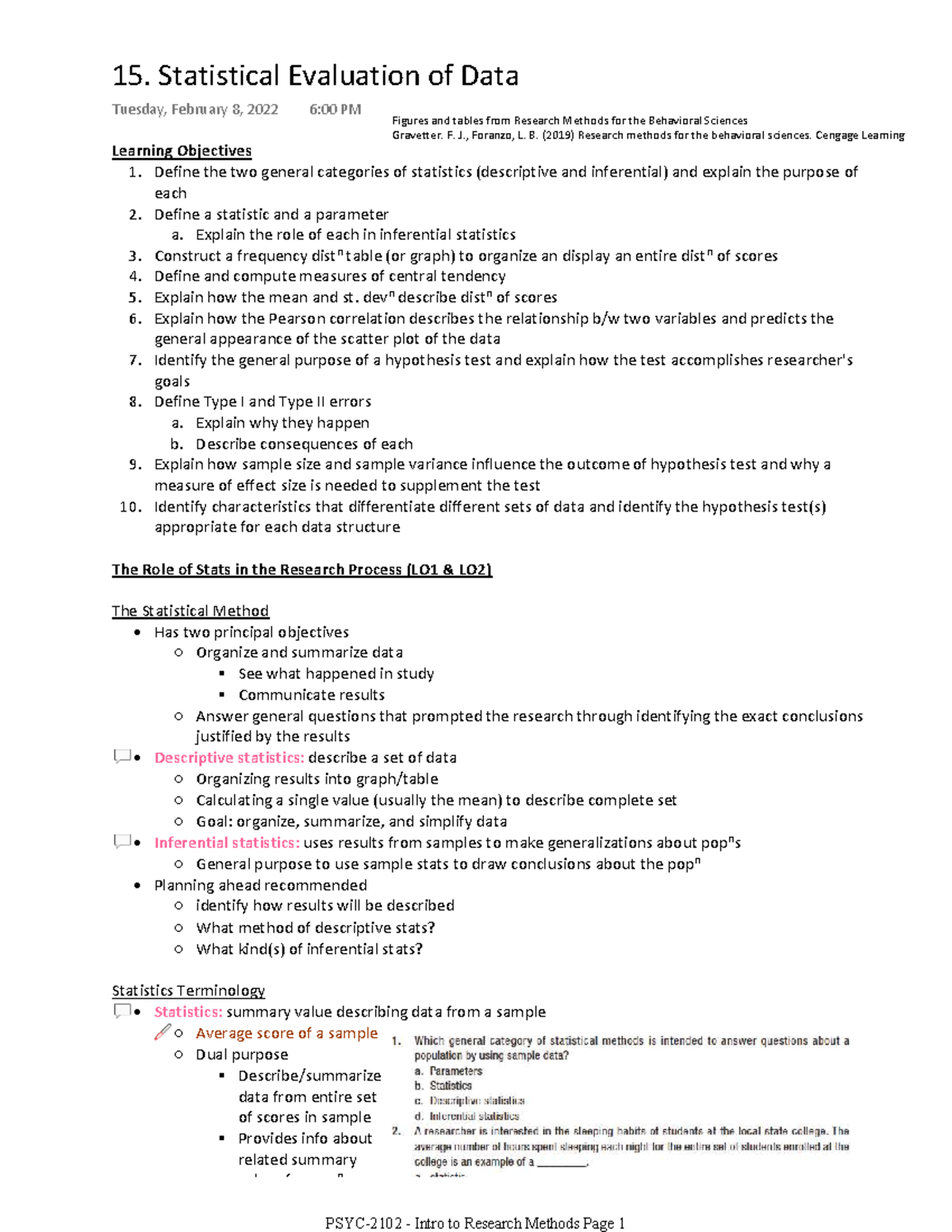 05 Statistical Evaluation of Data (Chapter 15) - PSYC-2102 - U of W ...