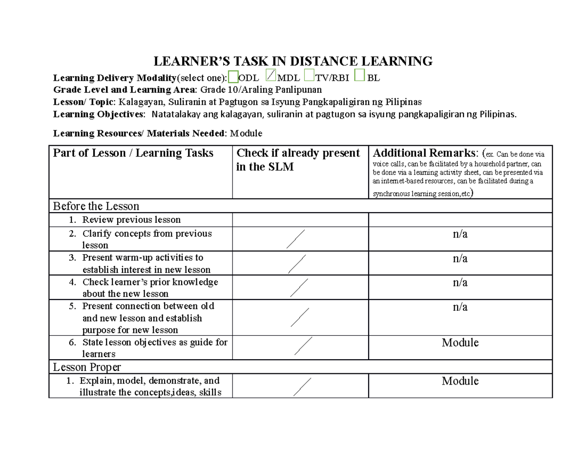 LDM2 M3a LTDL Maquilang,RF,B - LEARNER’S TASK IN DISTANCE LEARNING ...