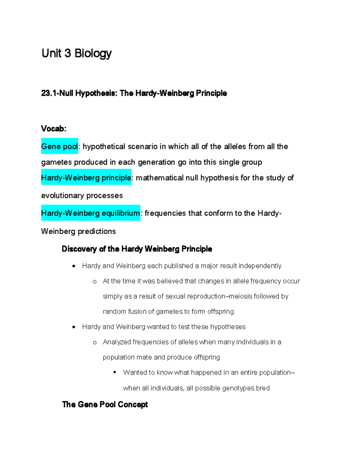 Bio Unit 3Pt5 - Unit 3 Bio Dr England - Unit 3 Biology 1 - Null ...
