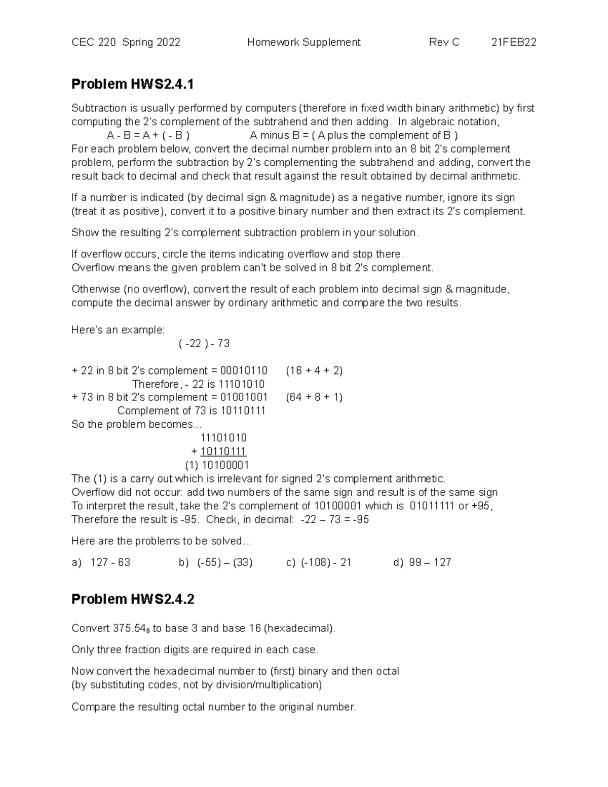 CEC220 Homework Problem Supplement Spring 2022 Rev D - CEC 220 Spring ...
